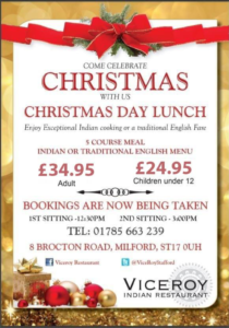 Viceroy Indian Restaurant, Fine Dining Restaurant in Milford Staffordshire